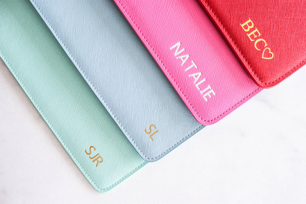 Miss Monogram | Personalised office | Monogrammed Leather Compendium ...