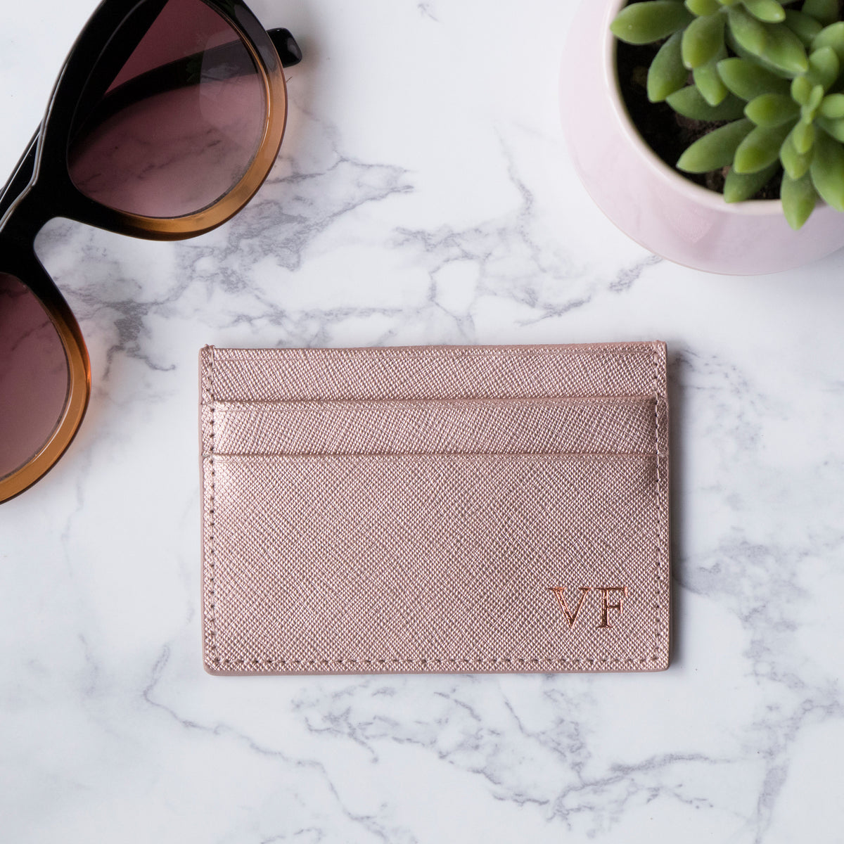 Miss Sophie Rose Gold personalised cardholder by Miss Monogram ...